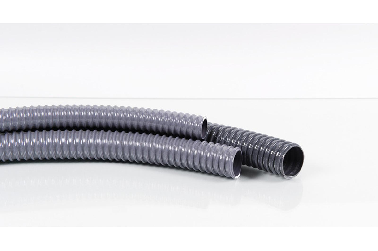 Cev rebrasta - siva 40mm PVC/M